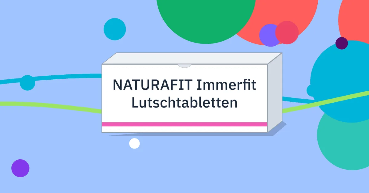 Symbolbild: Packung mit der Aufschrift NATURAFIT Immerfit Lutschtabletten (PZN 00174237) – Verfügbarkeit und Bezug in Apotheken in Frankfurt am Main