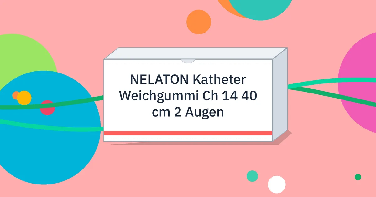 Symbolbild: Packung mit der Aufschrift NELATON Katheter Weichgummi Ch 14 40 cm 2 Augen (PZN 10085641) – Verfügbarkeit und Bezug in Apotheken in Frankfurt am Main