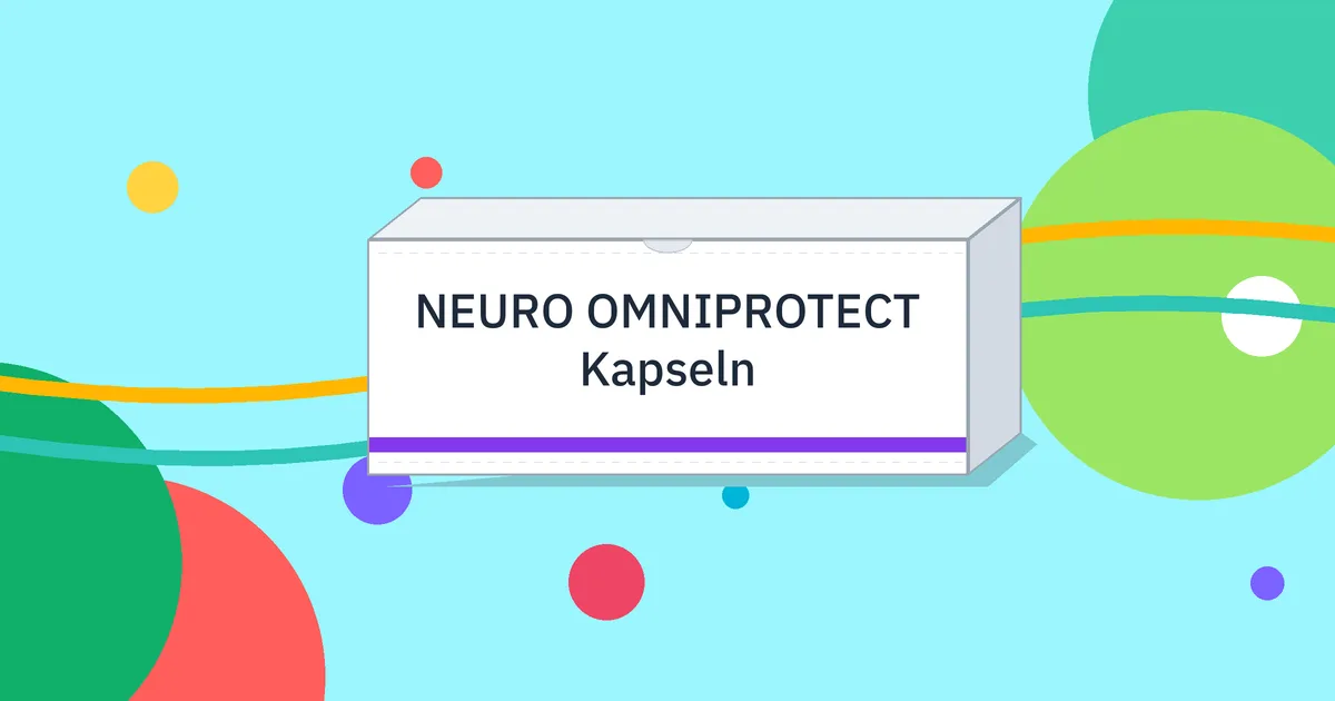Symbolbild: Packung mit der Aufschrift NEURO OMNIPROTECT Kapseln (PZN 19145095) – Verfügbarkeit und Bezug in Apotheken in Frankfurt am Main