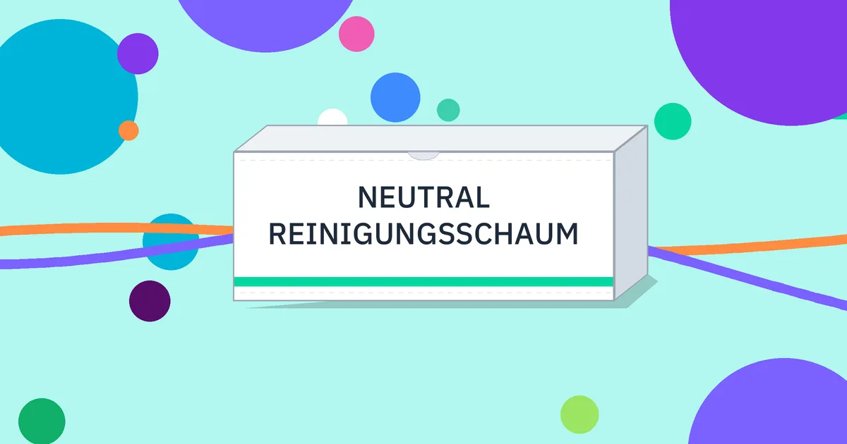 Symbolbild: Packung mit der Aufschrift NEUTRAL REINIGUNGSSCHAUM (PZN 18854837) – Verfügbarkeit und Bezug in Apotheken in Frankfurt am Main