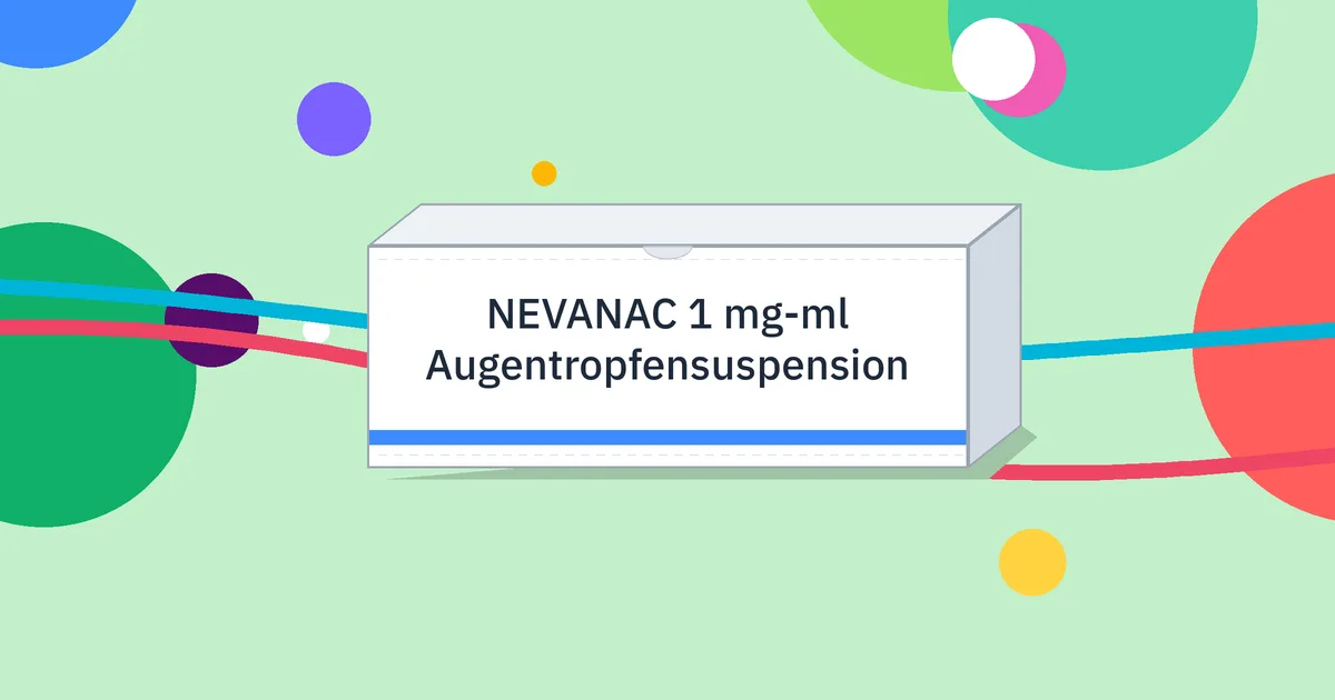 Symbolbild: Packung mit der Aufschrift NEVANAC 1 mg-ml Augentropfensuspension (PZN 10274247) – Verfügbarkeit und Bezug in Apotheken in Frankfurt am Main