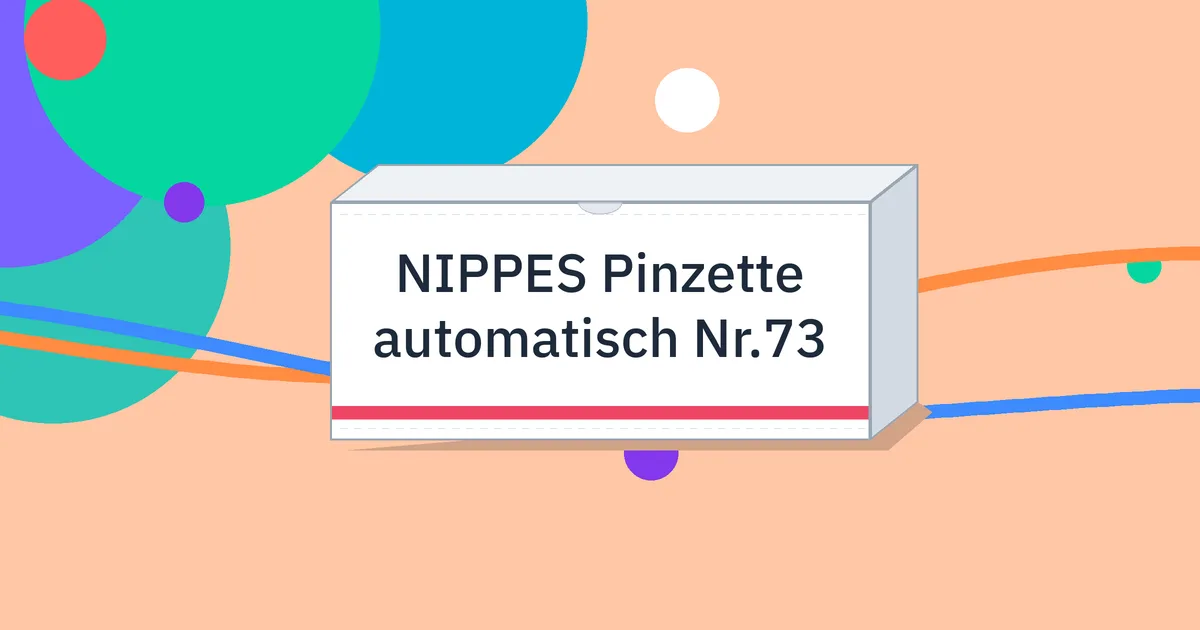 Symbolbild: Packung mit der Aufschrift NIPPES Pinzette automatisch Nr.73 (PZN 01658115) – Verfügbarkeit und Bezug in Apotheken in Frankfurt am Main