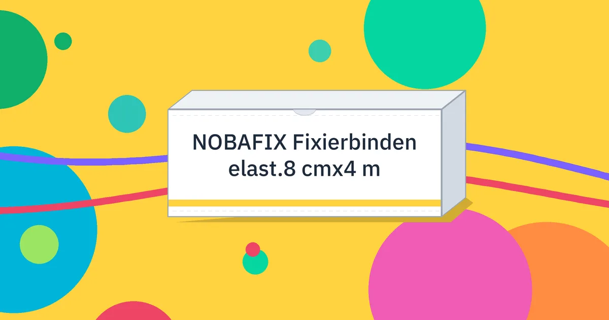Symbolbild: Packung mit der Aufschrift NOBAFIX Fixierbinden elast.8 cmx4 m (PZN 07094783) – Verfügbarkeit und Bezug in Apotheken in Frankfurt am Main