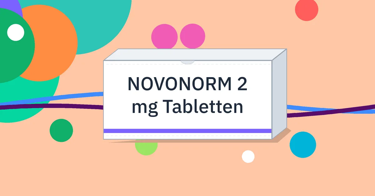 Symbolbild: Packung mit der Aufschrift NOVONORM 2 mg Tabletten (PZN 00074599) – Verfügbarkeit und Bezug in Apotheken in Frankfurt am Main