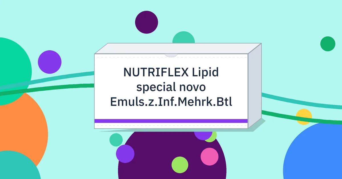 Symbolbild: Packung mit der Aufschrift NUTRIFLEX Lipid special novo Emuls.z.Inf.Mehrk.Btl (PZN 14232895) – Verfügbarkeit und Bezug in Apotheken in Frankfurt am Main