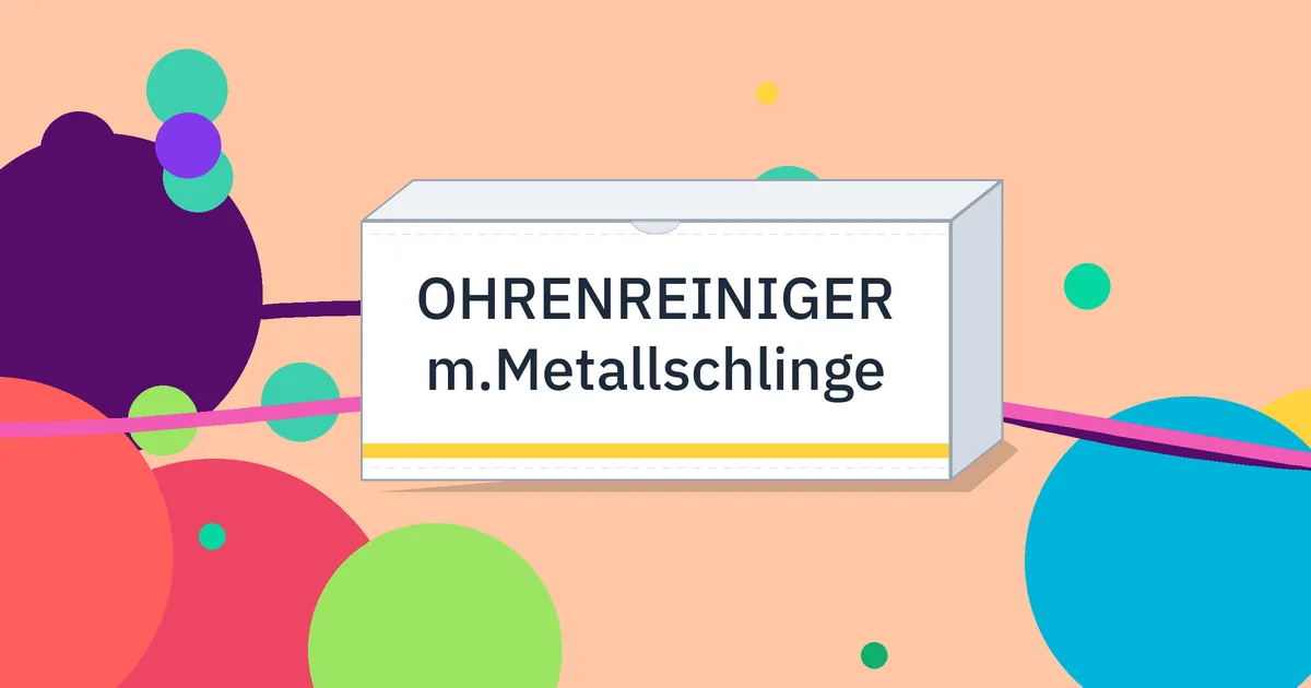 Symbolbild: Packung mit der Aufschrift OHRENREINIGER m.Metallschlinge (PZN 14324203) – Verfügbarkeit und Bezug in Apotheken in Frankfurt am Main