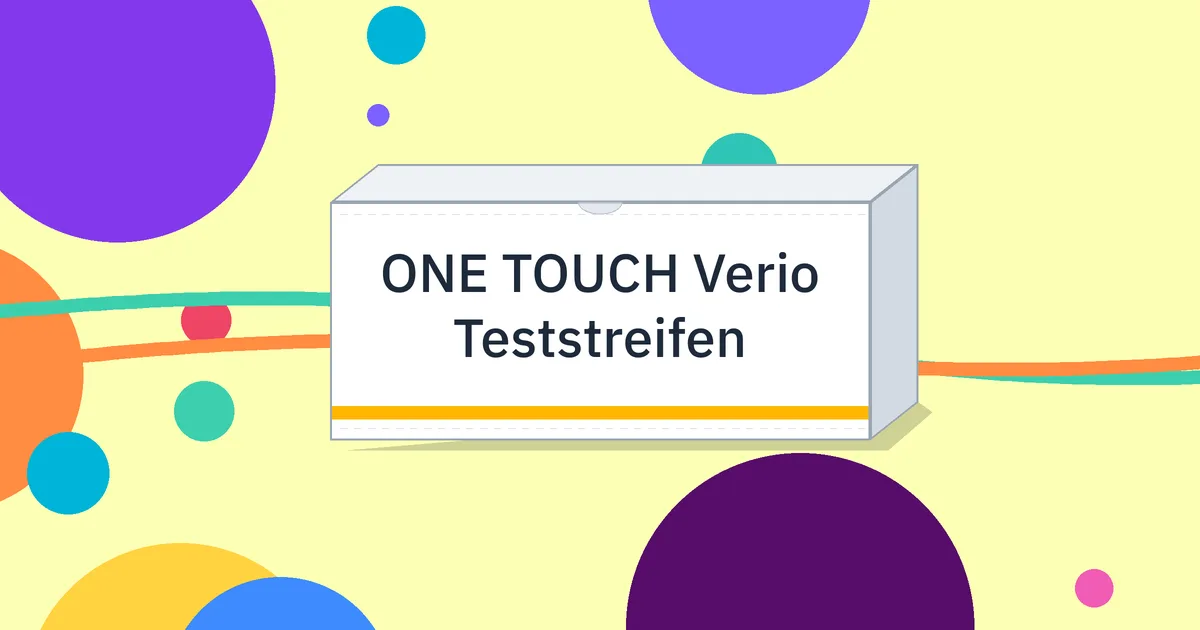 Symbolbild: Packung mit der Aufschrift ONE TOUCH Verio Teststreifen (PZN 10837029) – Verfügbarkeit und Bezug in Apotheken in Frankfurt am Main