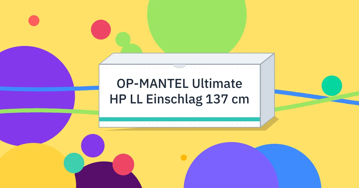 Symbolbild: Packung mit der Aufschrift OP-MANTEL Ultimate HP LL Einschlag 137 cm (PZN 04703307) – Verfügbarkeit und Bezug in Apotheken in Frankfurt am Main