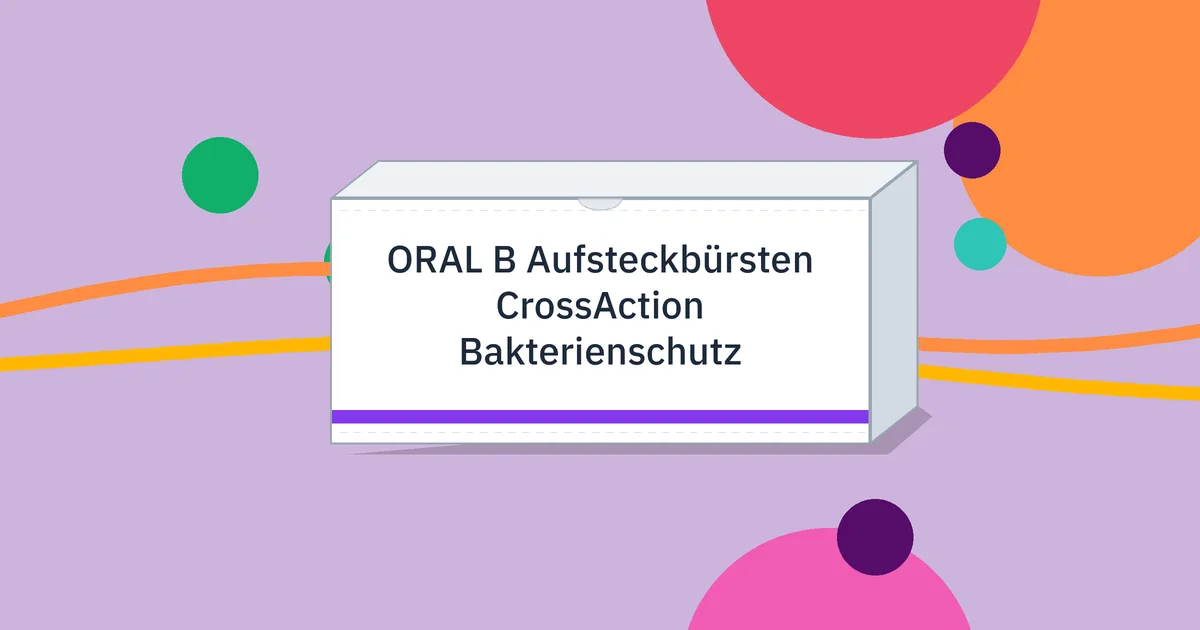 Symbolbild: Packung mit der Aufschrift ORAL B Aufsteckbürsten CrossAction Bakterienschutz (PZN 14420421) – Verfügbarkeit und Bezug in Apotheken in Frankfurt am Main
