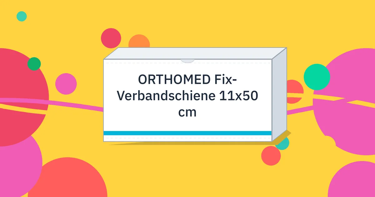 Symbolbild: Packung mit der Aufschrift ORTHOMED Fix-Verbandschiene 11x50 cm (PZN 11517232) – Verfügbarkeit und Bezug in Apotheken in Frankfurt am Main