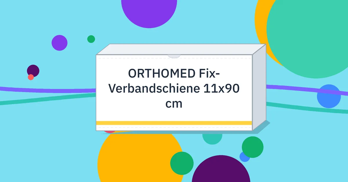 Symbolbild: Packung mit der Aufschrift ORTHOMED Fix-Verbandschiene 11x90 cm (PZN 11517427) – Verfügbarkeit und Bezug in Apotheken in Frankfurt am Main