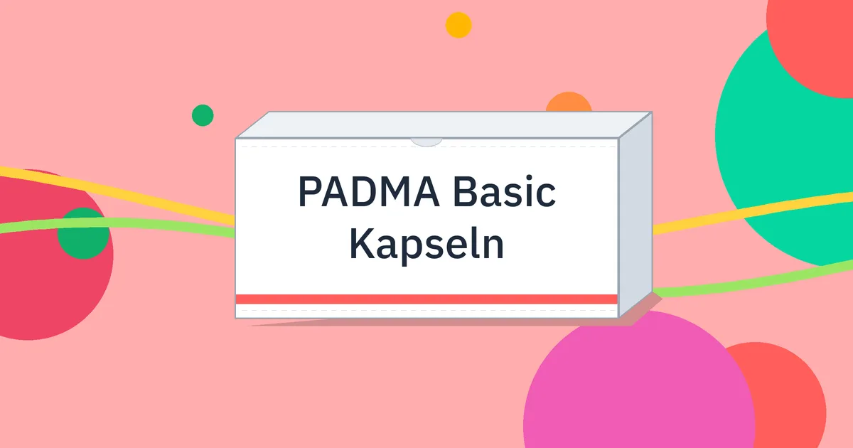 Symbolbild: Packung mit der Aufschrift PADMA Basic Kapseln (PZN 00832798) – Verfügbarkeit und Bezug in Apotheken in Frankfurt am Main