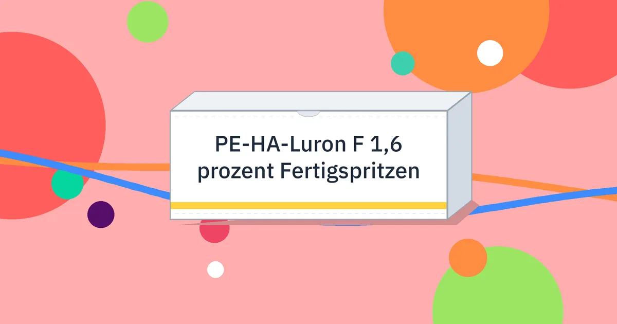 Symbolbild: Packung mit der Aufschrift PE-HA-Luron F 1,6 prozent Fertigspritzen (PZN 03951925) – Verfügbarkeit und Bezug in Apotheken in Frankfurt am Main