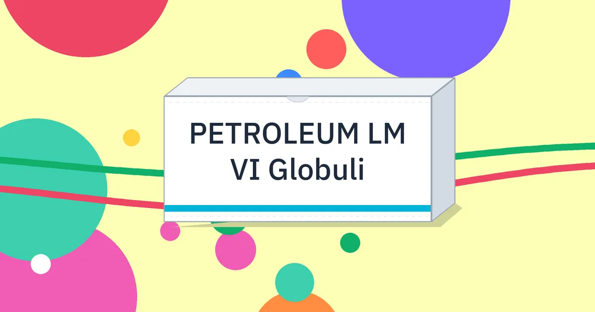 Symbolbild: Packung mit der Aufschrift PETROLEUM LM VI Globuli (PZN 02822516) – Verfügbarkeit und Bezug in Apotheken in Frankfurt am Main