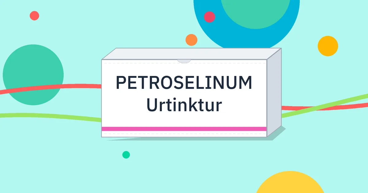 Symbolbild: Packung mit der Aufschrift PETROSELINUM Urtinktur (PZN 02124597) – Verfügbarkeit und Bezug in Apotheken in Frankfurt am Main