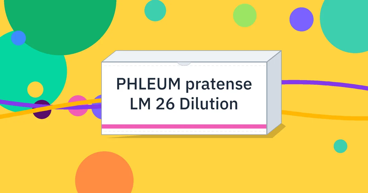 Symbolbild: Packung mit der Aufschrift PHLEUM pratense LM 26 Dilution (PZN 13638968) – Verfügbarkeit und Bezug in Apotheken in Frankfurt am Main