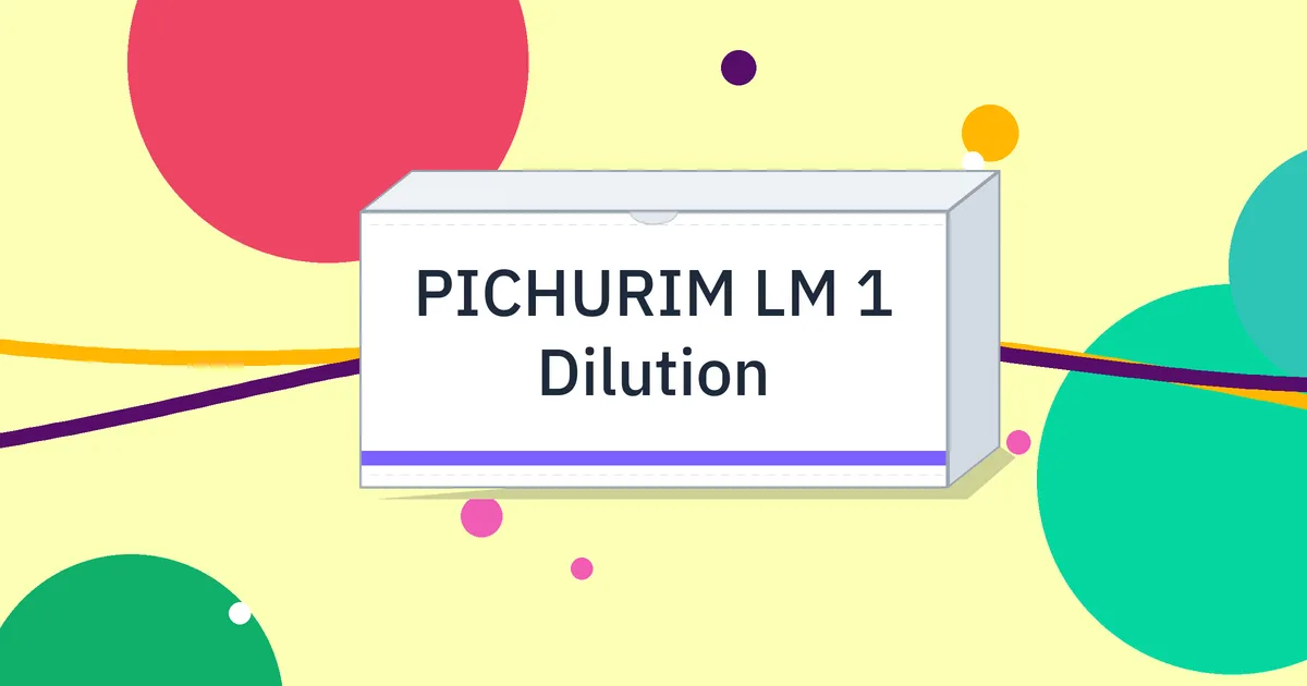 Symbolbild: Packung mit der Aufschrift PICHURIM LM 1 Dilution (PZN 13640988) – Verfügbarkeit und Bezug in Apotheken in Frankfurt am Main