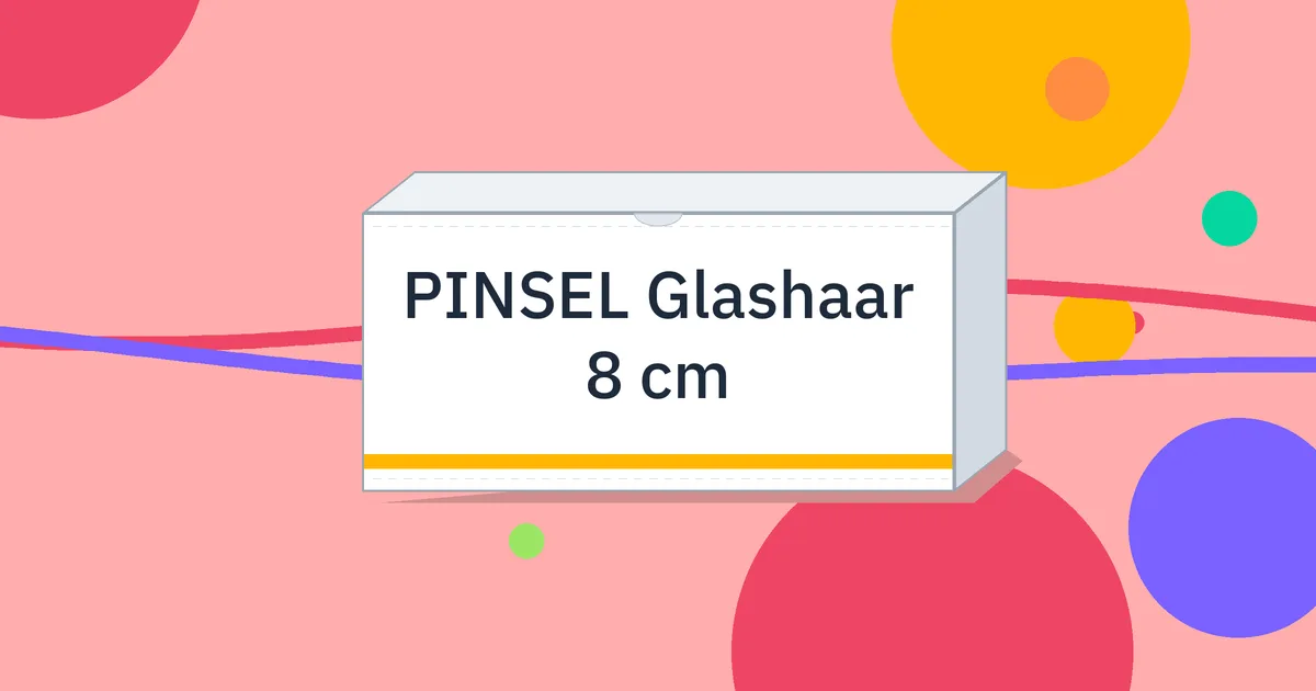 Symbolbild: Packung mit der Aufschrift PINSEL Glashaar 8 cm (PZN 01734968) – Verfügbarkeit und Bezug in Apotheken in Frankfurt am Main