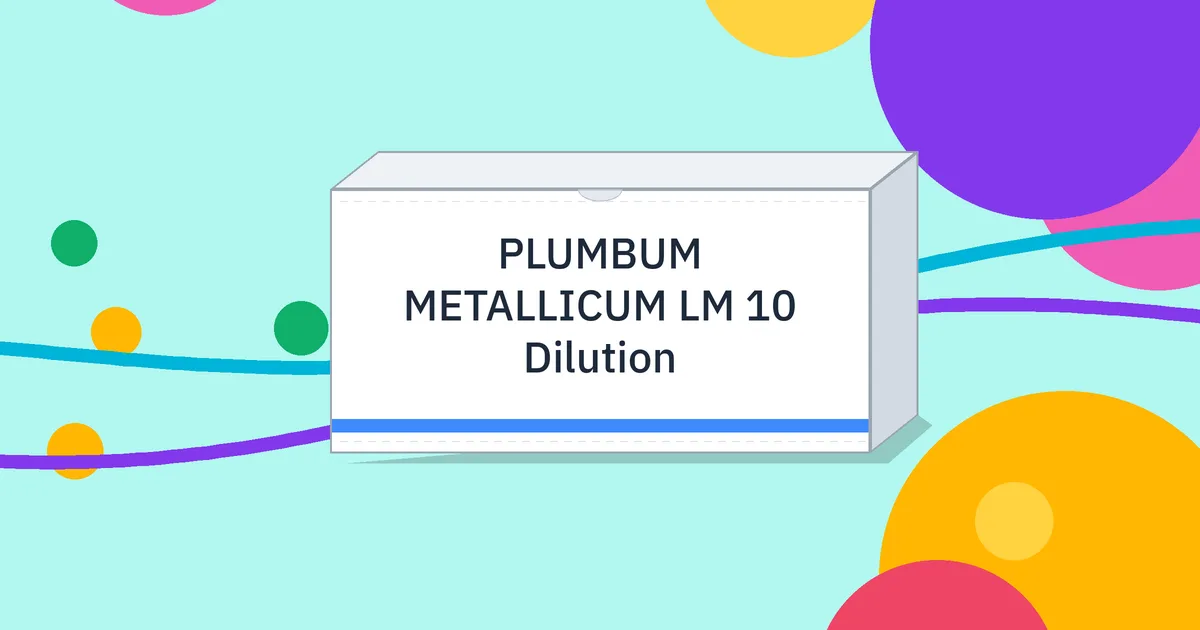 Symbolbild: Packung mit der Aufschrift PLUMBUM METALLICUM LM 10 Dilution (PZN 13041093) – Verfügbarkeit und Bezug in Apotheken in Frankfurt am Main