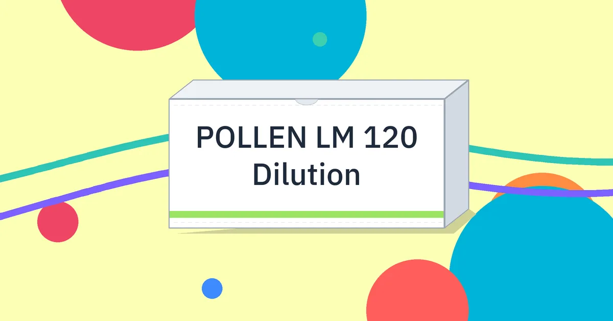 Symbolbild: Packung mit der Aufschrift POLLEN LM 120 Dilution (PZN 13043637) – Verfügbarkeit und Bezug in Apotheken in Frankfurt am Main