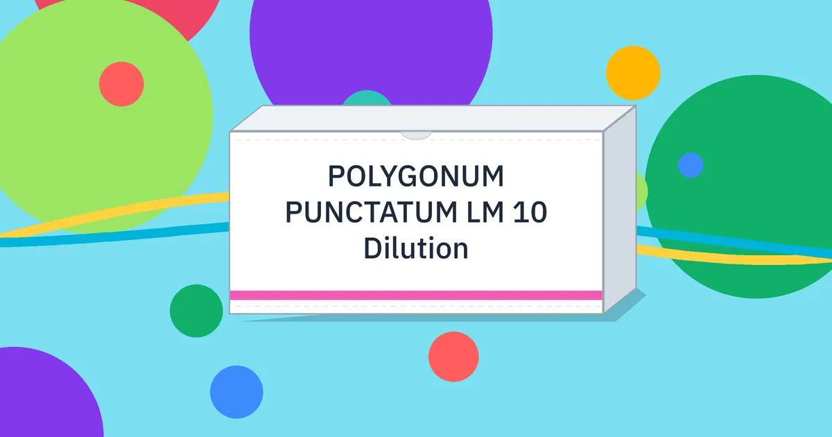Symbolbild: Packung mit der Aufschrift POLYGONUM PUNCTATUM LM 10 Dilution (PZN 13662866) – Verfügbarkeit und Bezug in Apotheken in Frankfurt am Main