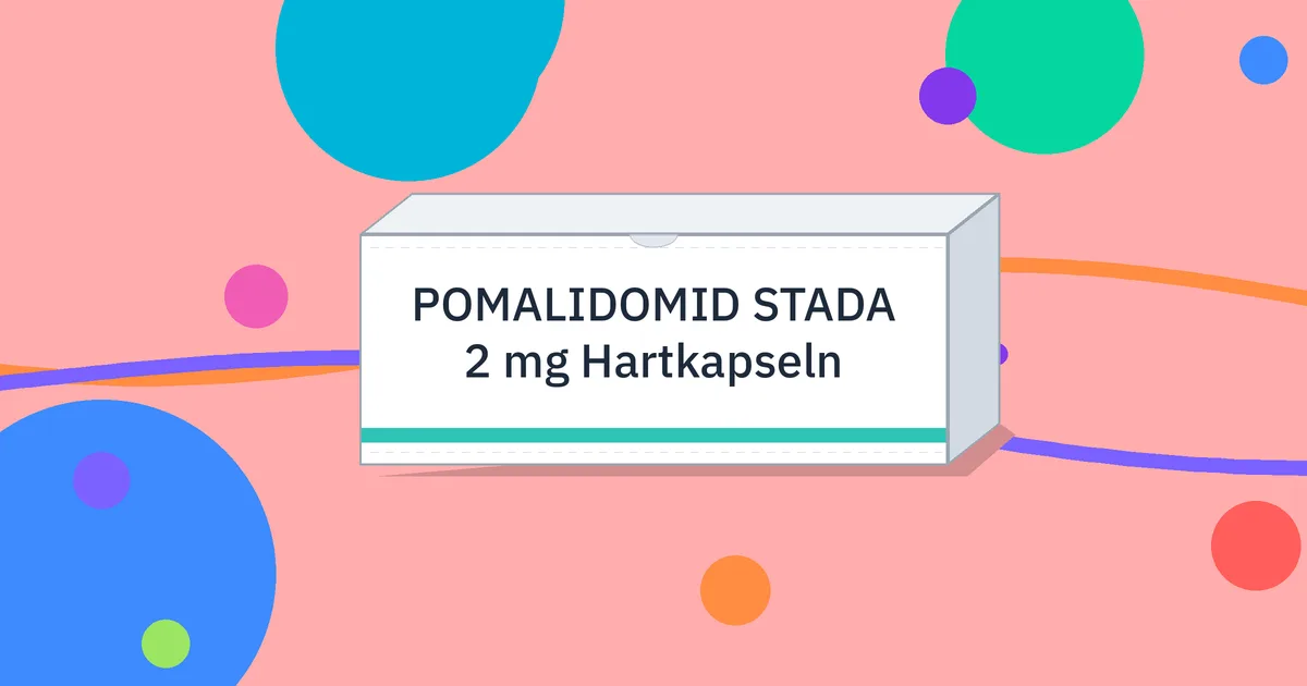 Symbolbild: Packung mit der Aufschrift POMALIDOMID STADA 2 mg Hartkapseln (PZN 19115355) – Verfügbarkeit und Bezug in Apotheken in Frankfurt am Main
