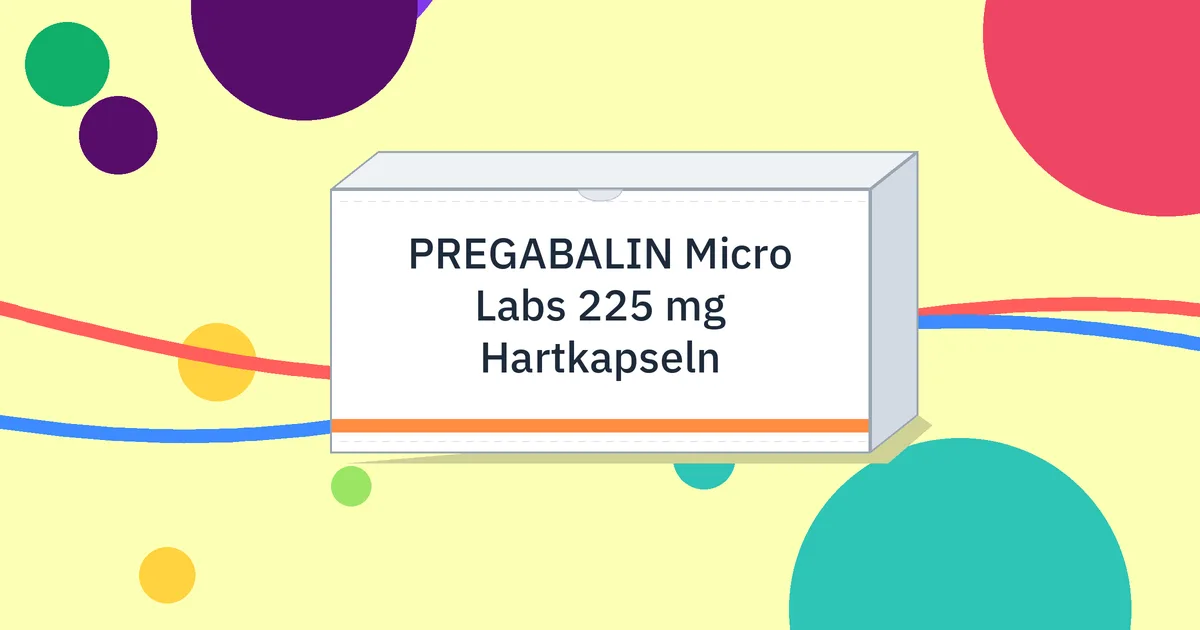 Symbolbild: Packung mit der Aufschrift PREGABALIN Micro Labs 225 mg Hartkapseln (PZN 18153655) – Verfügbarkeit und Bezug in Apotheken in Frankfurt am Main