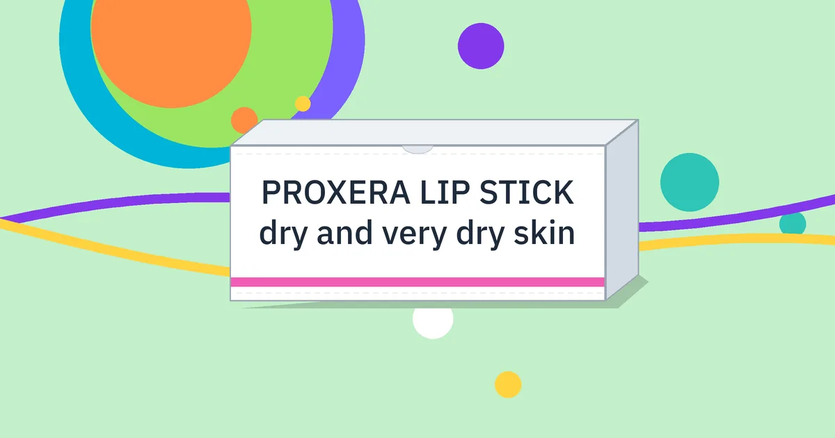 Symbolbild: Packung mit der Aufschrift PROXERA LIP STICK dry and very dry skin (PZN 12478899) – Verfügbarkeit und Bezug in Apotheken in Frankfurt am Main