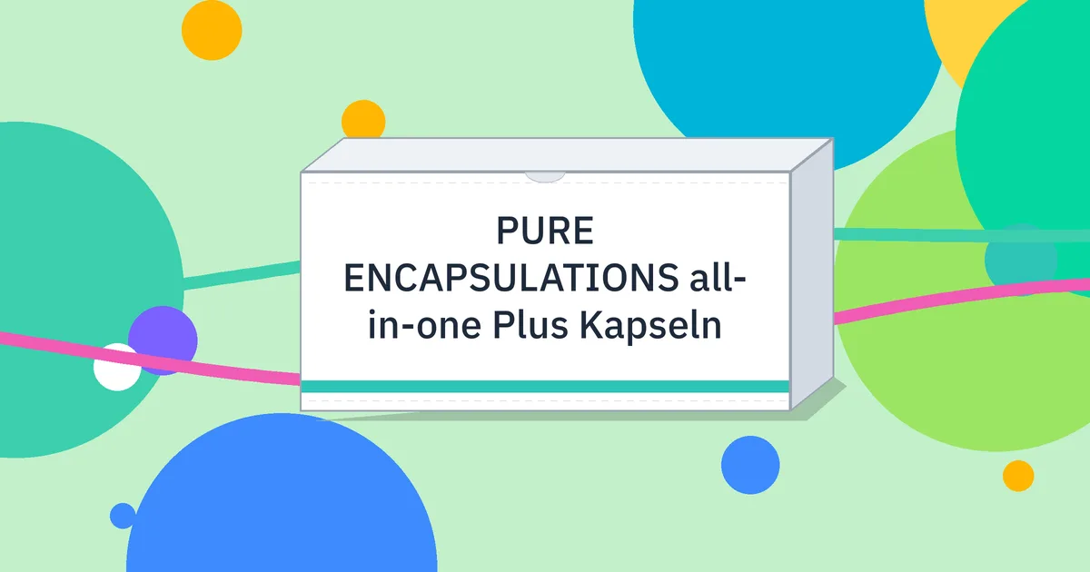 Symbolbild: Packung mit der Aufschrift PURE ENCAPSULATIONS all-in-one Plus Kapseln (PZN 18701068) – Verfügbarkeit und Bezug in Apotheken in Frankfurt am Main