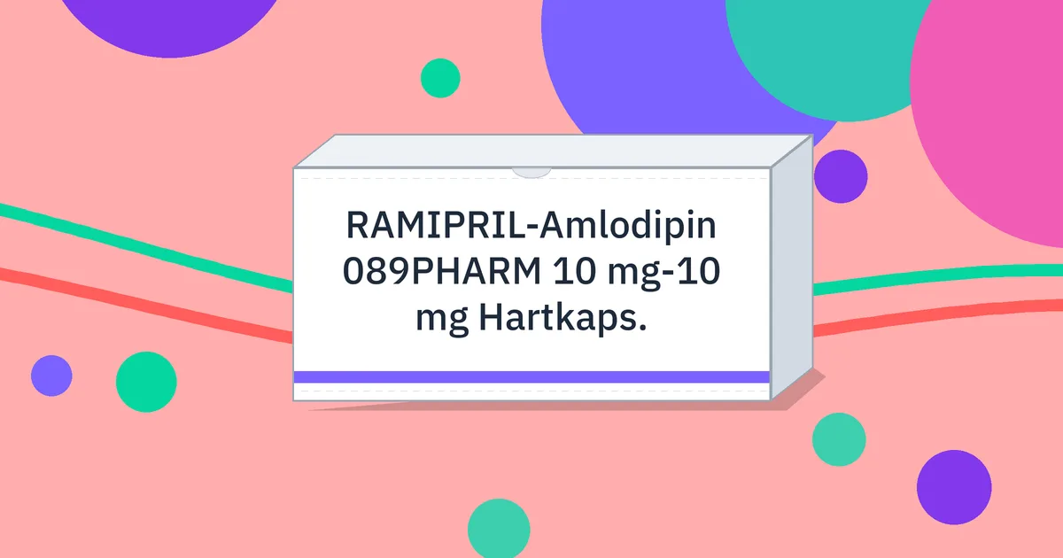 Symbolbild: Packung mit der Aufschrift RAMIPRIL-Amlodipin 089PHARM 10 mg-10 mg Hartkaps. (PZN 20187041) – Verfügbarkeit und Bezug in Apotheken in Frankfurt am Main