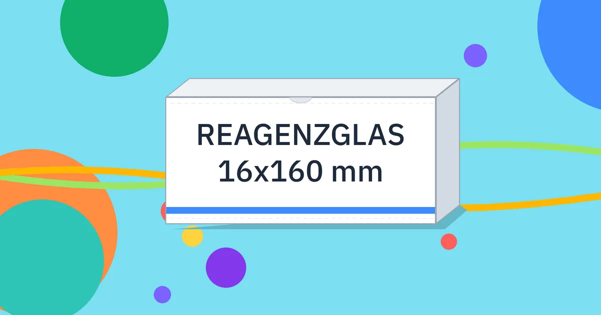 Symbolbild: Packung mit der Aufschrift REAGENZGLAS 16x160 mm (PZN 02819483) – Verfügbarkeit und Bezug in Apotheken in Frankfurt am Main