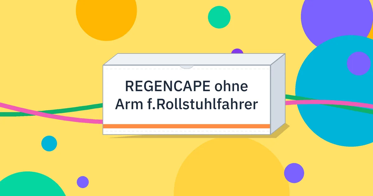 Symbolbild: Packung mit der Aufschrift REGENCAPE ohne Arm f.Rollstuhlfahrer (PZN 14373420) – Verfügbarkeit und Bezug in Apotheken in Frankfurt am Main