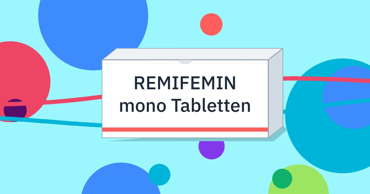 Symbolbild: Packung mit der Aufschrift REMIFEMIN mono Tabletten (PZN 10993261) – Verfügbarkeit und Bezug in Apotheken in Frankfurt am Main