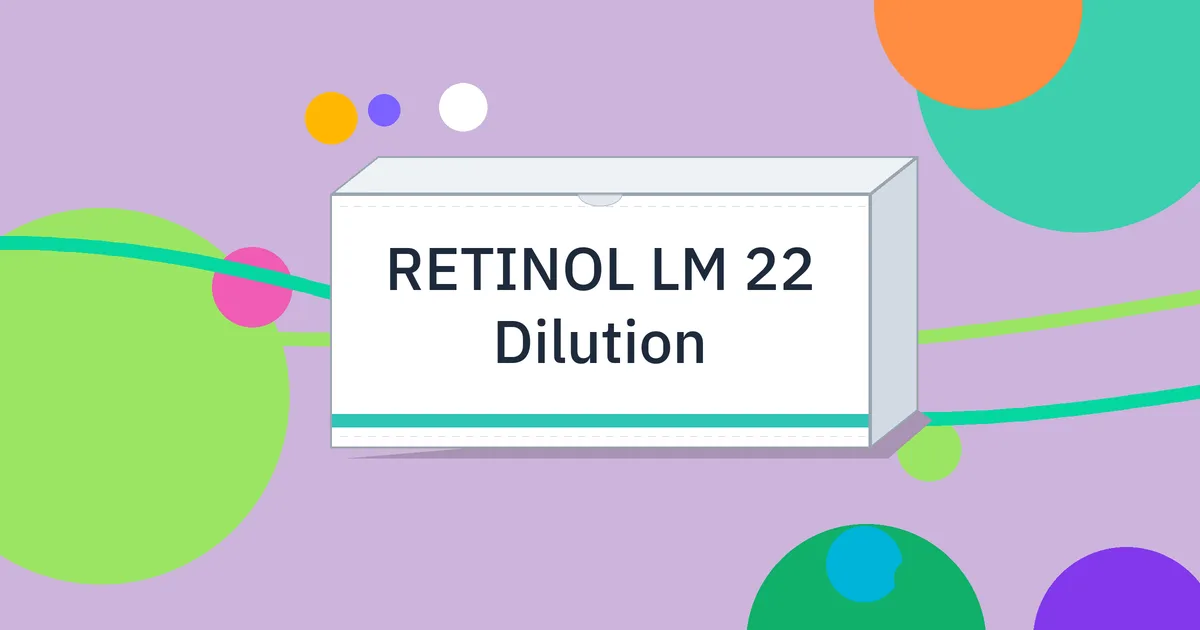 Symbolbild: Packung mit der Aufschrift RETINOL LM 22 Dilution (PZN 13047718) – Verfügbarkeit und Bezug in Apotheken in Frankfurt am Main