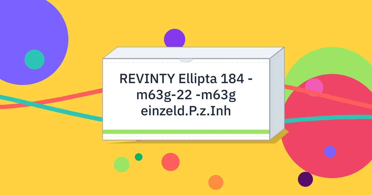 Symbolbild: Packung mit der Aufschrift REVINTY Ellipta 184 -m63g-22 -m63g einzeld.P.z.Inh (PZN 10417698) – Verfügbarkeit und Bezug in Apotheken in Frankfurt am Main