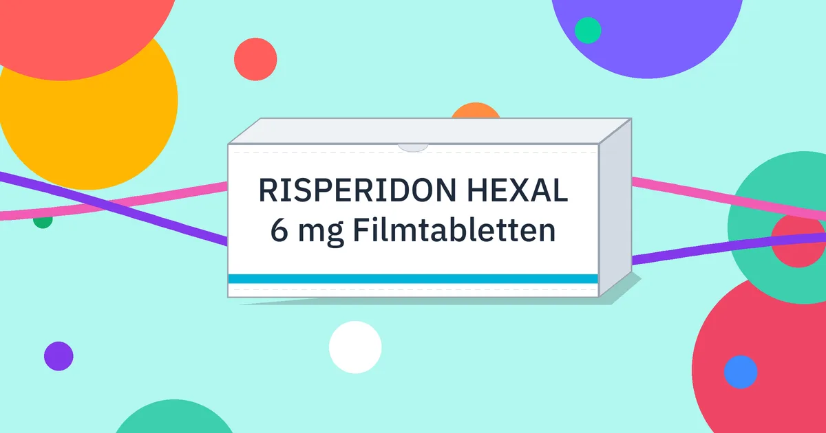 Symbolbild: Packung mit der Aufschrift RISPERIDON HEXAL 6 mg Filmtabletten (PZN 04230978) – Verfügbarkeit und Bezug in Apotheken in Frankfurt am Main