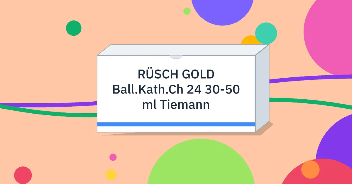 Symbolbild: Packung mit der Aufschrift RÜSCH GOLD Ball.Kath.Ch 24 30-50 ml Tiemann (PZN 03091658) – Verfügbarkeit und Bezug in Apotheken in Frankfurt am Main