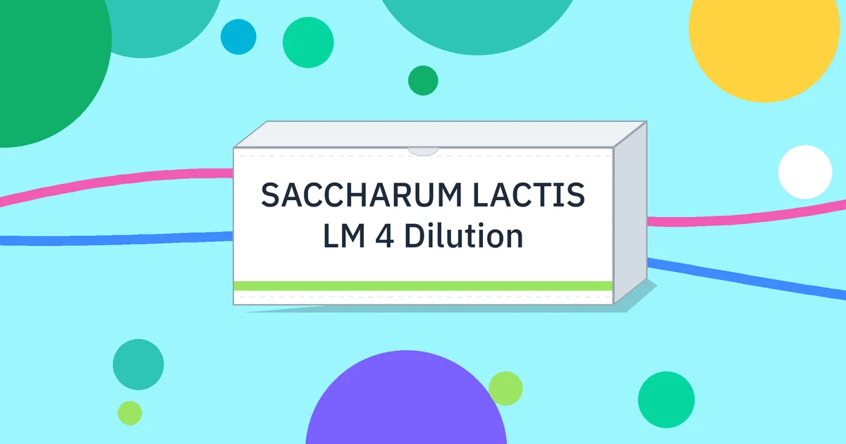 Symbolbild: Packung mit der Aufschrift SACCHARUM LACTIS LM 4 Dilution (PZN 13176611) – Verfügbarkeit und Bezug in Apotheken in Frankfurt am Main