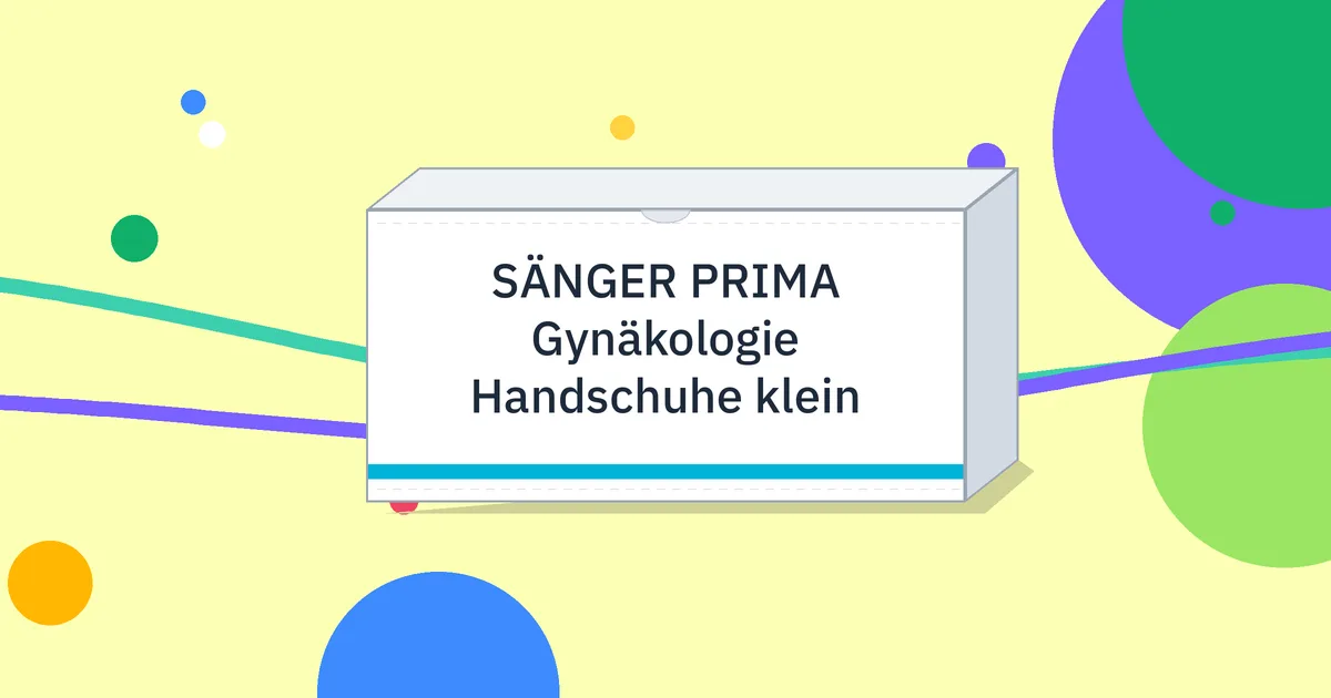 Symbolbild: Packung mit der Aufschrift SÄNGER PRIMA Gynäkologie Handschuhe klein (PZN 01306706) – Verfügbarkeit und Bezug in Apotheken in Frankfurt am Main