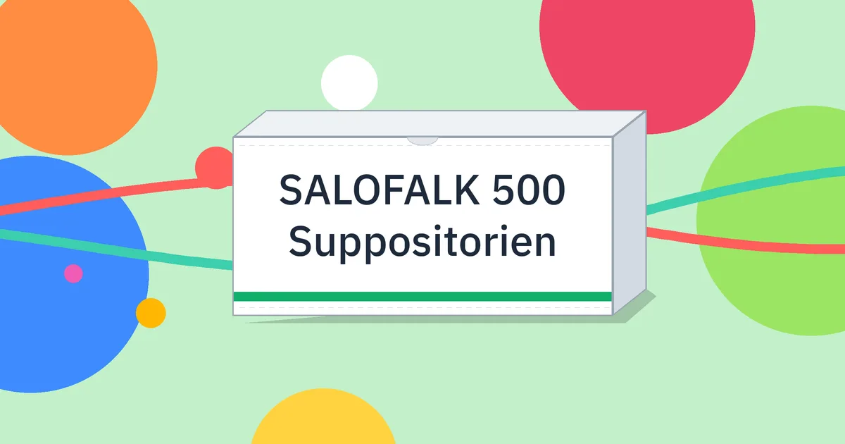 Symbolbild: Packung mit der Aufschrift SALOFALK 500 Suppositorien (PZN 00248266) – Verfügbarkeit und Bezug in Apotheken in Frankfurt am Main
