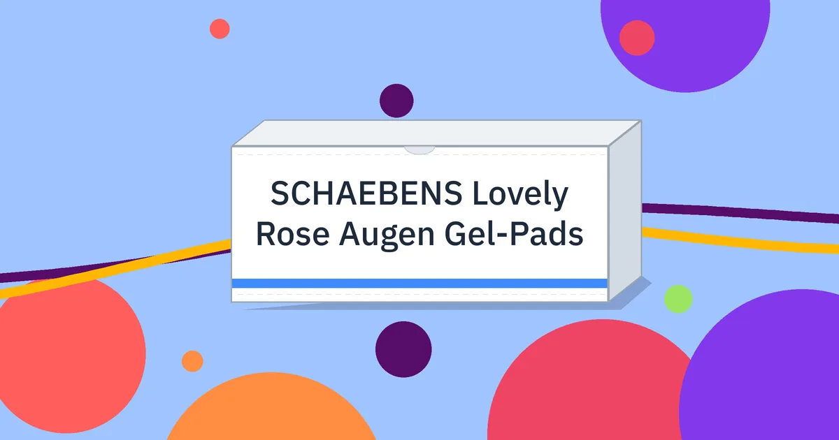 Symbolbild: Packung mit der Aufschrift SCHAEBENS Lovely Rose Augen Gel-Pads (PZN 18750523) – Verfügbarkeit und Bezug in Apotheken in Frankfurt am Main