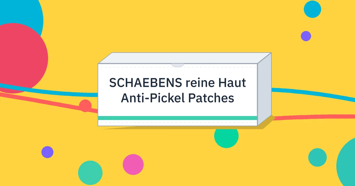 Symbolbild: Packung mit der Aufschrift SCHAEBENS reine Haut Anti-Pickel Patches (PZN 18750569) – Verfügbarkeit und Bezug in Apotheken in Frankfurt am Main