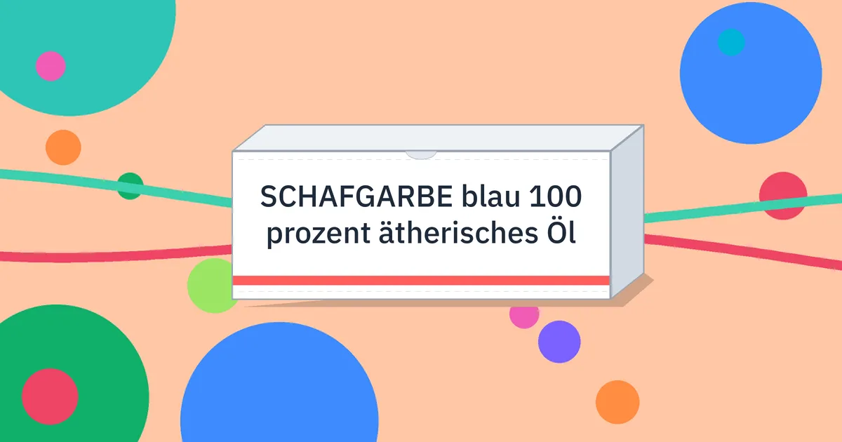 Symbolbild: Packung mit der Aufschrift SCHAFGARBE blau 100 prozent ätherisches Öl (PZN 03811408) – Verfügbarkeit und Bezug in Apotheken in Frankfurt am Main