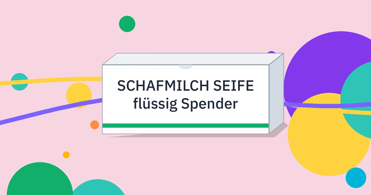 Symbolbild: Packung mit der Aufschrift SCHAFMILCH SEIFE flüssig Spender (PZN 01018054) – Verfügbarkeit und Bezug in Apotheken in Frankfurt am Main
