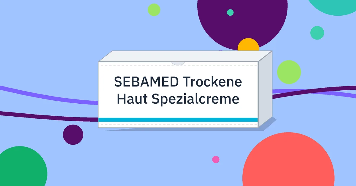 Symbolbild: Packung mit der Aufschrift SEBAMED Trockene Haut Spezialcreme (PZN 05972104) – Verfügbarkeit und Bezug in Apotheken in Frankfurt am Main