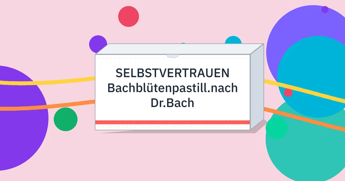 Symbolbild: Packung mit der Aufschrift SELBSTVERTRAUEN Bachblütenpastill.nach Dr.Bach (PZN 09074477) – Verfügbarkeit und Bezug in Apotheken in Frankfurt am Main