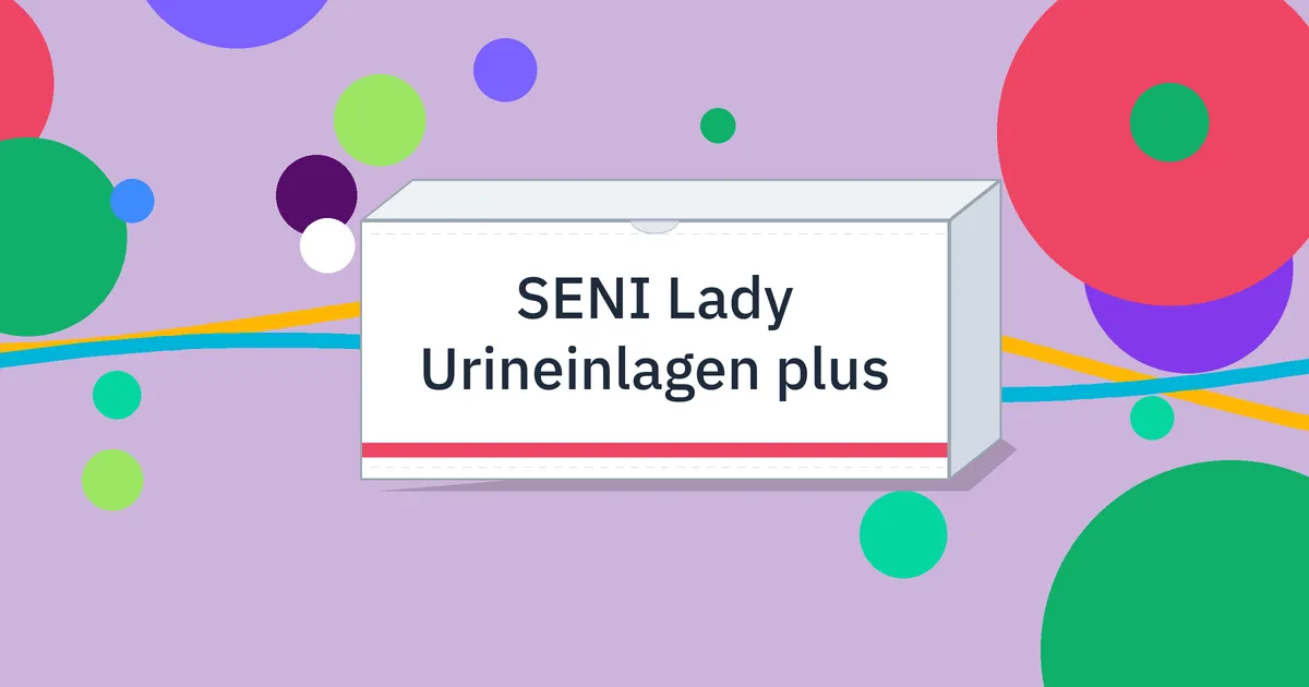 Symbolbild: Packung mit der Aufschrift SENI Lady Urineinlagen plus (PZN 12664076) – Verfügbarkeit und Bezug in Apotheken in Frankfurt am Main