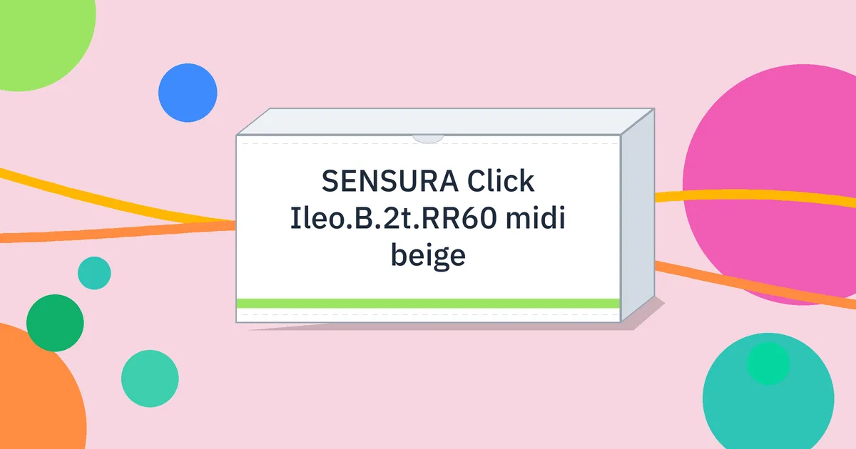 Symbolbild: Packung mit der Aufschrift SENSURA Click Ileo.B.2t.RR60 midi beige (PZN 03098293) – Verfügbarkeit und Bezug in Apotheken in Frankfurt am Main