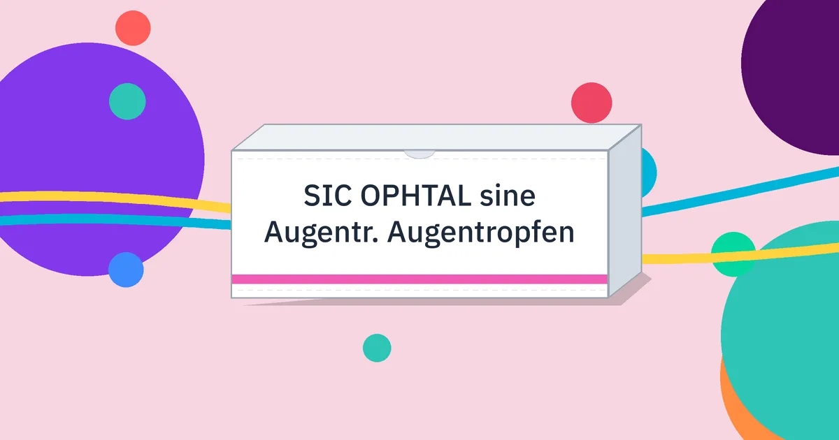 Symbolbild: Packung mit der Aufschrift SIC OPHTAL sine Augentr. Augentropfen (PZN 00028783) – Verfügbarkeit und Bezug in Apotheken in Frankfurt am Main