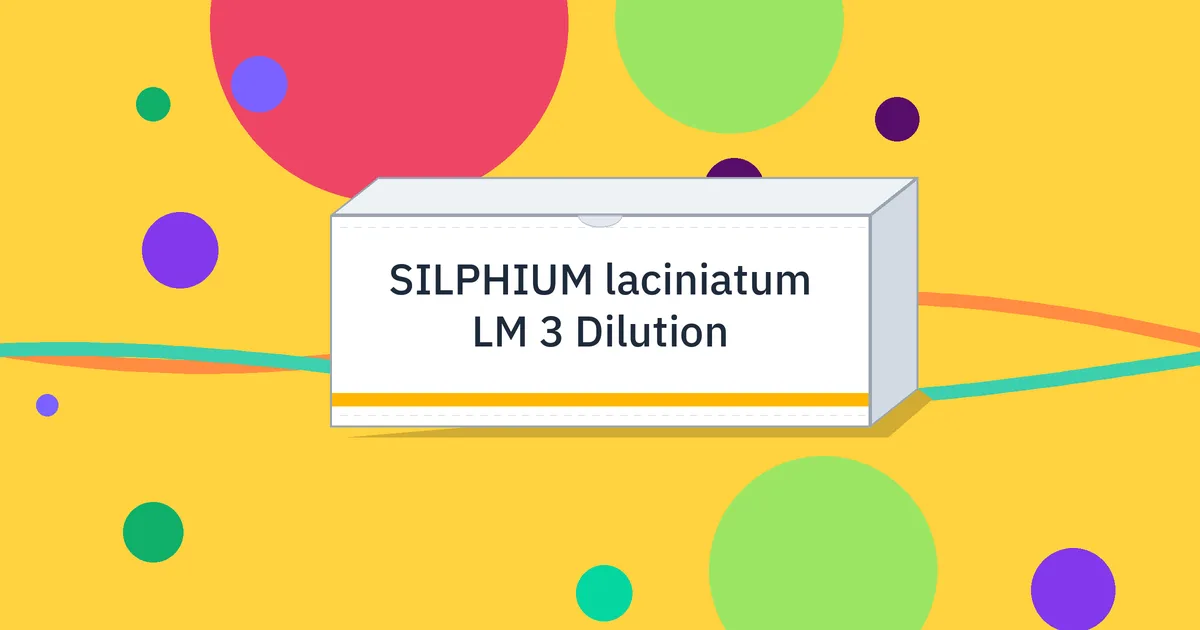 Symbolbild: Packung mit der Aufschrift SILPHIUM laciniatum LM 3 Dilution (PZN 13678844) – Verfügbarkeit und Bezug in Apotheken in Frankfurt am Main